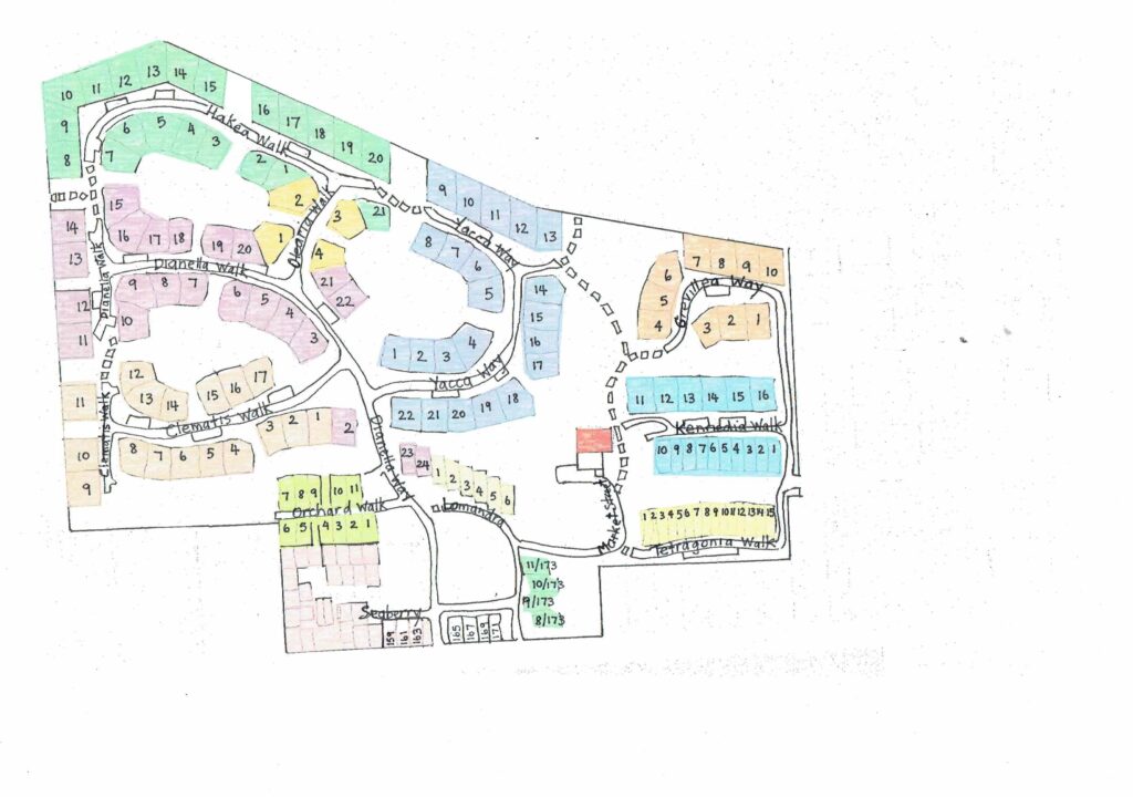 handwritten street names – Aldinga Arts Ecovillage